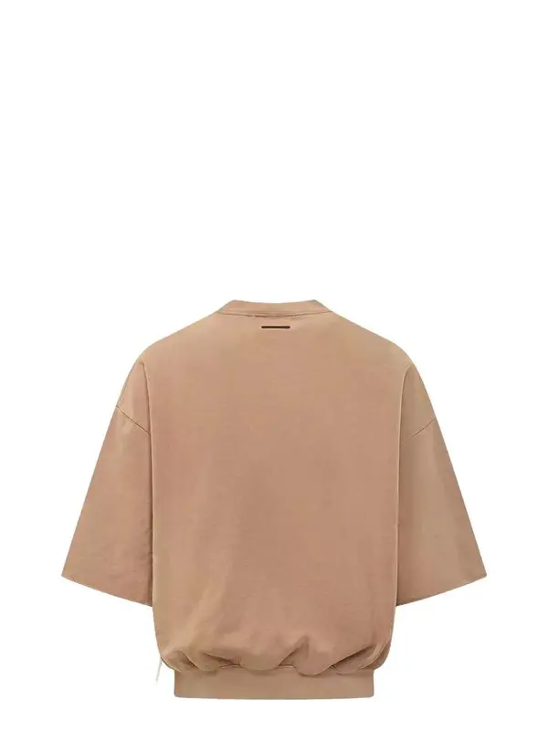 Fear Of God 3/4 Sleeve Pigment-dyed Cotton Fleece Sweatshirt - Brown