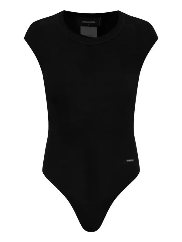 Dsquared2 Ribbed Knit Bodysuit - Black