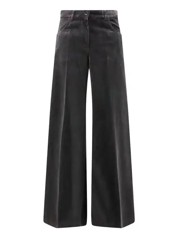 Aspesi Wide-leg Velvet Trousers - Brown