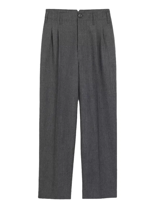 AMI Paris Two-pleats Wool Trousers - Grey