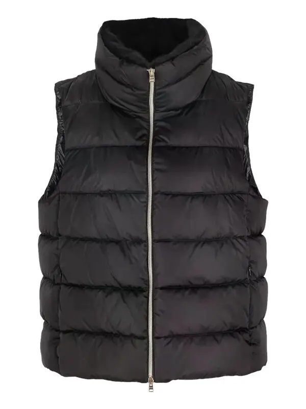 Herno Quilted High-neck Gilet - Black