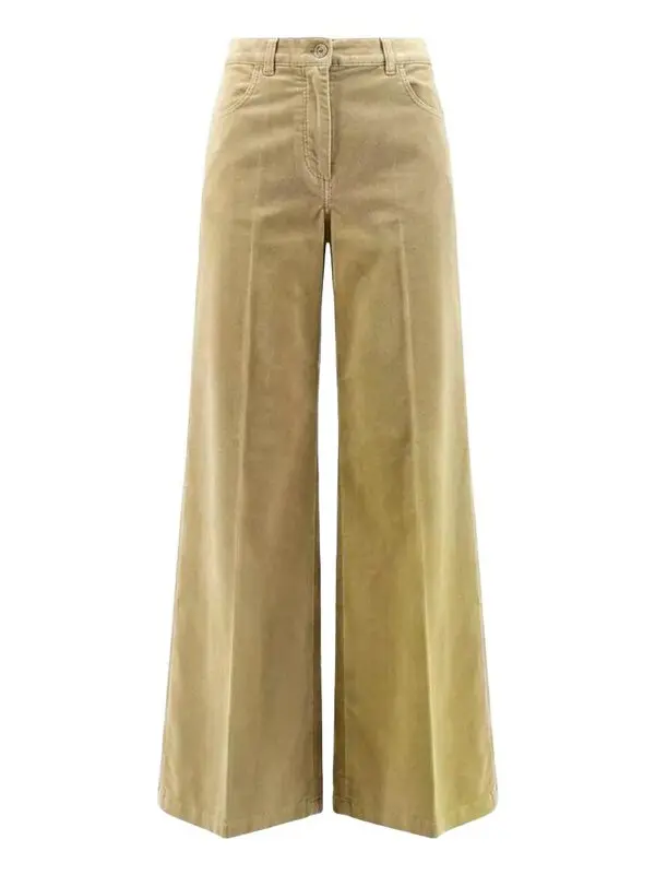 Aspesi Velvet Wide-leg Trousers - Neutrals