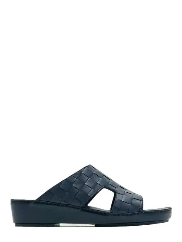 FORSA Fayez Intrecciato Leather Sandals - Blue
