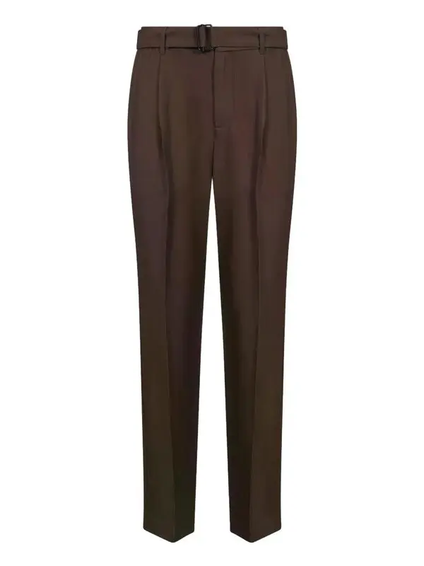 Simkhai Elvis Belted Pleated Tailored Trousers - Brown