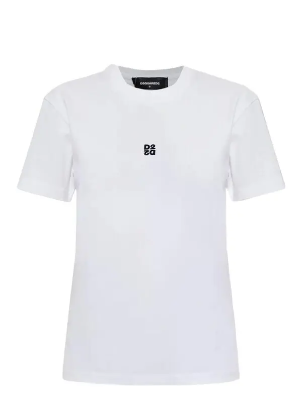 Dsquared2 Twin-pack Logo Print Cotton T-shirts - White
