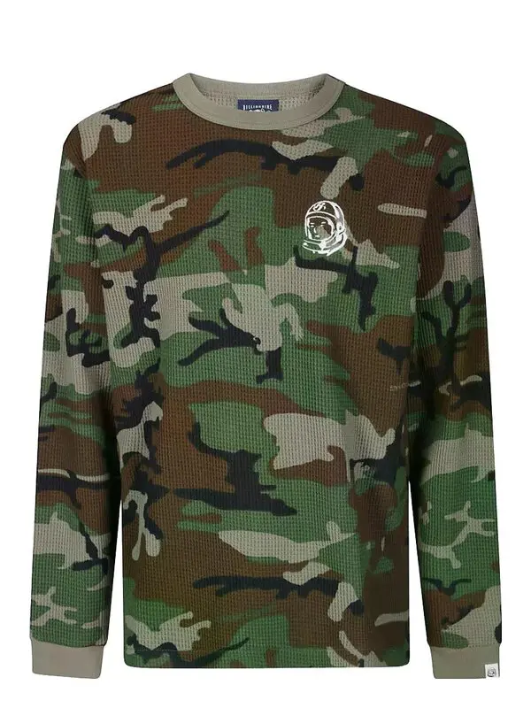 BILLIONAIRE BOYS CLUB Camo-print Waffle-knit T-shirt - Green
