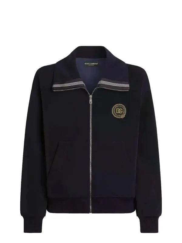 Dolce & Gabbana Jersey Sweatshirt With Patch - Blue