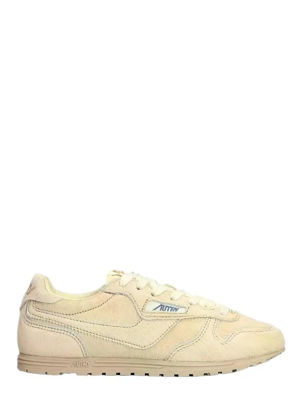 AUTRY Windspin Low-top Sneakers With Pony Hair Texture - Neutrals