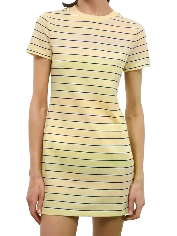 Staud Wade" Striped Mini Dress - Yellow