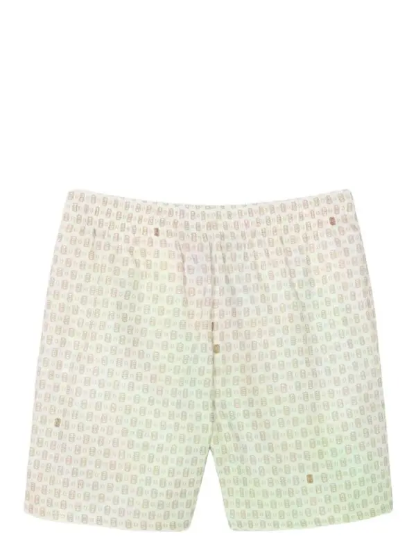 Lacoste Tennis Print Elasticated Waist Shorts - Neutrals