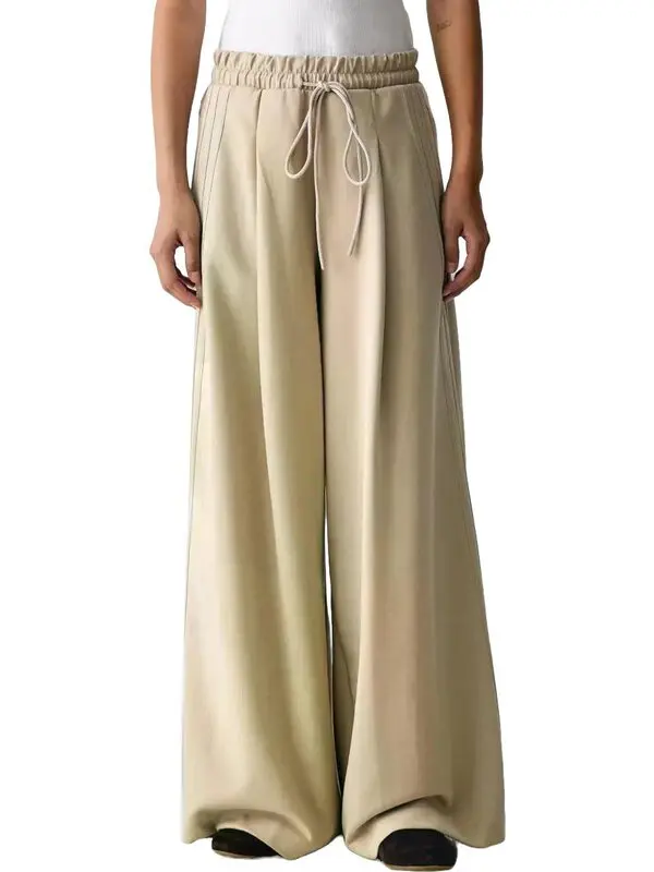 Adidas Drawstring Wide-leg Track Pants - Neutrals