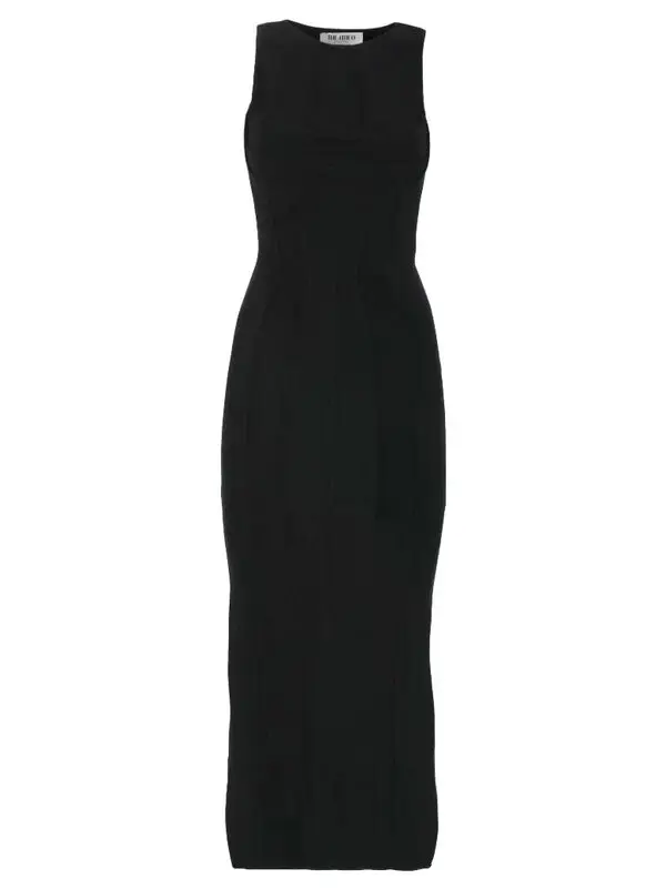 Attico Midi Knit Dress - Black
