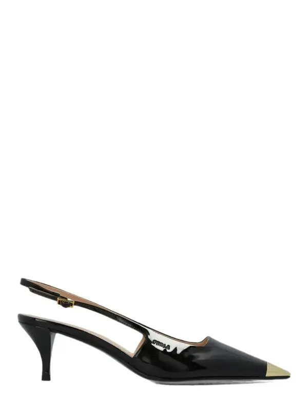 Furla Metal-cap Toe Slingback Pumps - Black