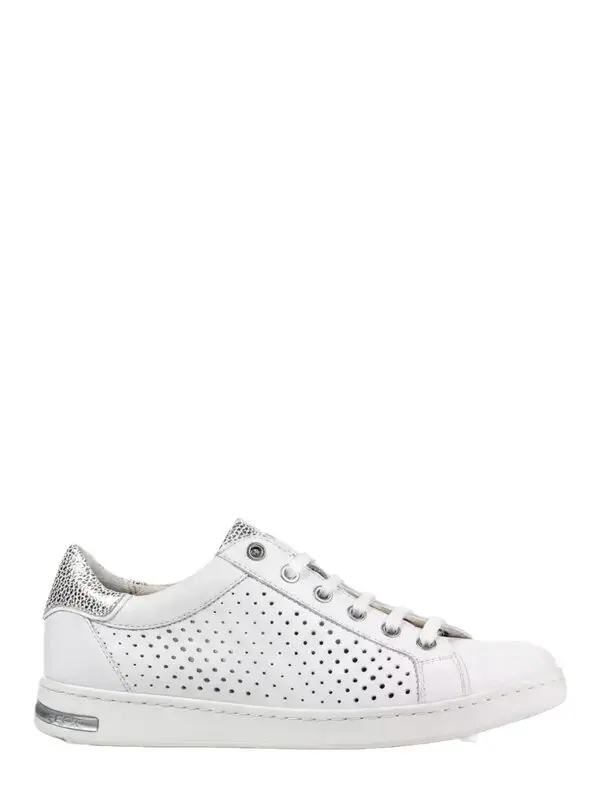 Geox Perforated Lace-up Sneakers - White