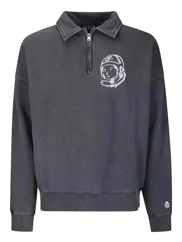 BILLIONAIRE BOYS CLUB Arch Logo Quarter-zip Polo Shirt - Black