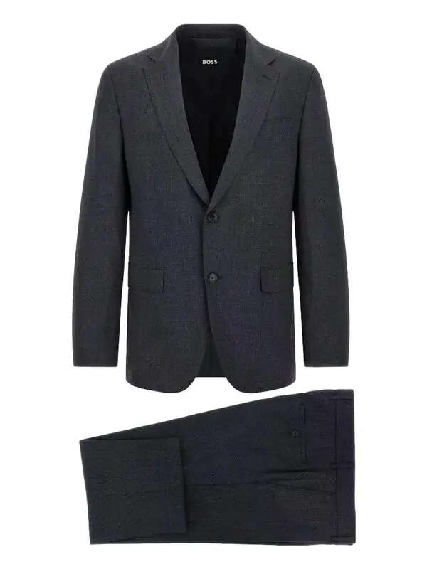 BOSS Micro-texture Single-breasted Suit - Blue