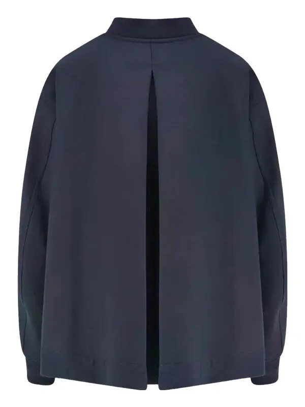 SEMICOUTURE Ariella Zip-up Jacket With Pleat Detail - Blue