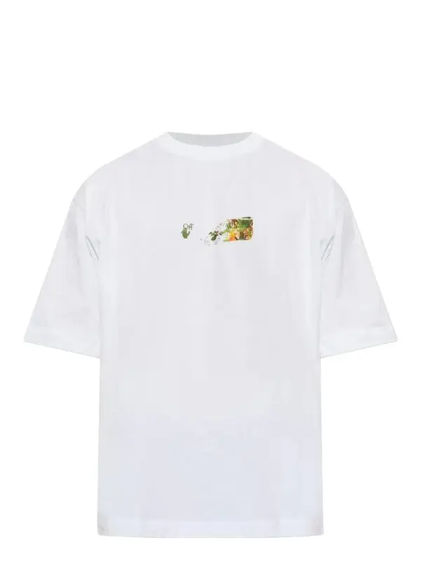 Off-White Logo-print Cotton T-shirt - White