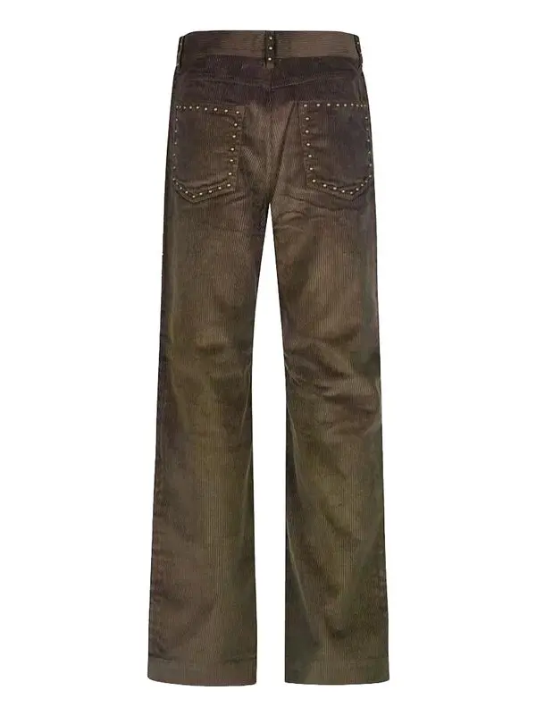 P.a.r.o.s.h Stud Embellished Corduroy Trousers - Brown