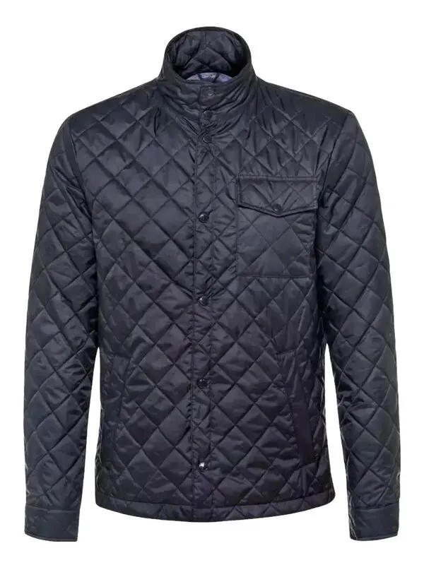 Geox Barberigo Quilted Jacket - Blue