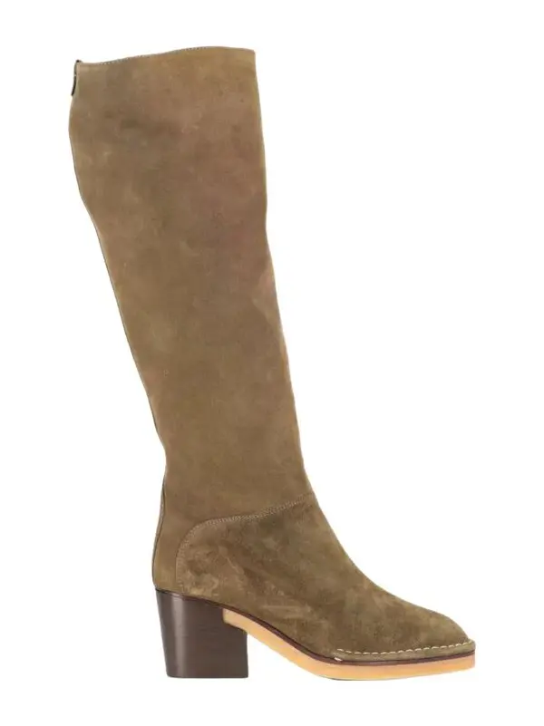 TOD'S Suede Knee-high Boots - Green