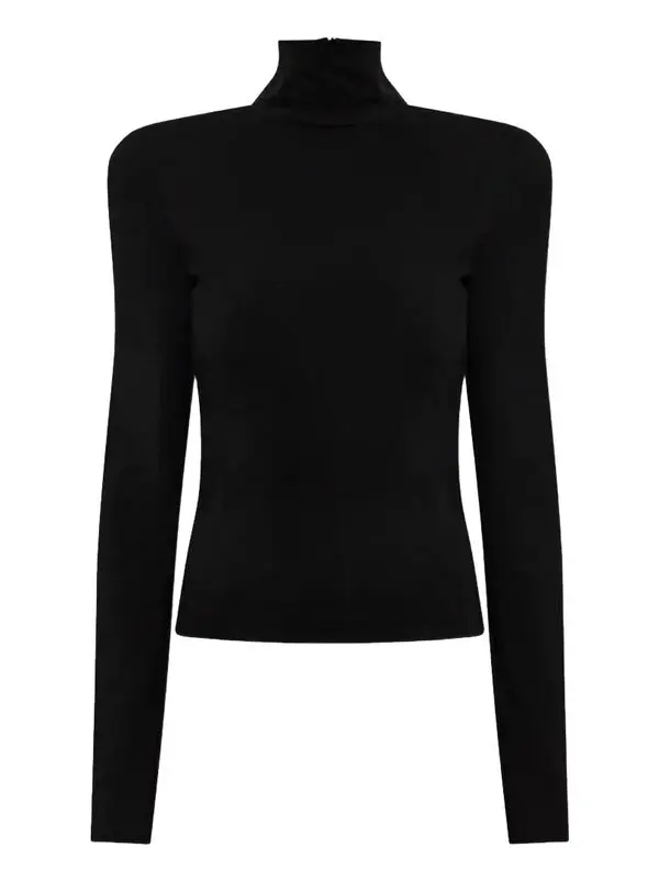 Dsquared2 Shoulder-pad Turtleneck Top - Black