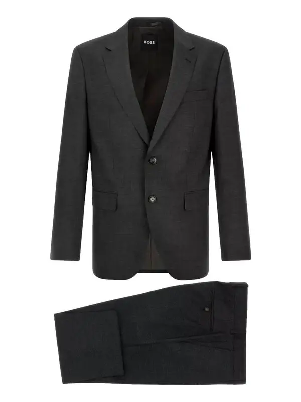 BOSS Micro-pattern Single-breasted Suit - Grey