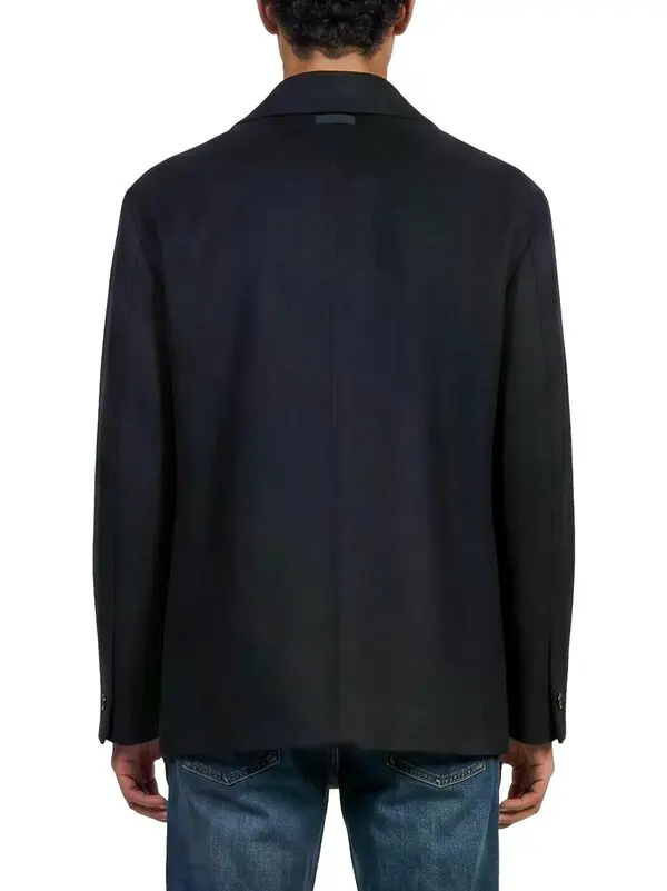 LARDINI Multi-pocket Concealed-fastening Jacket - Black