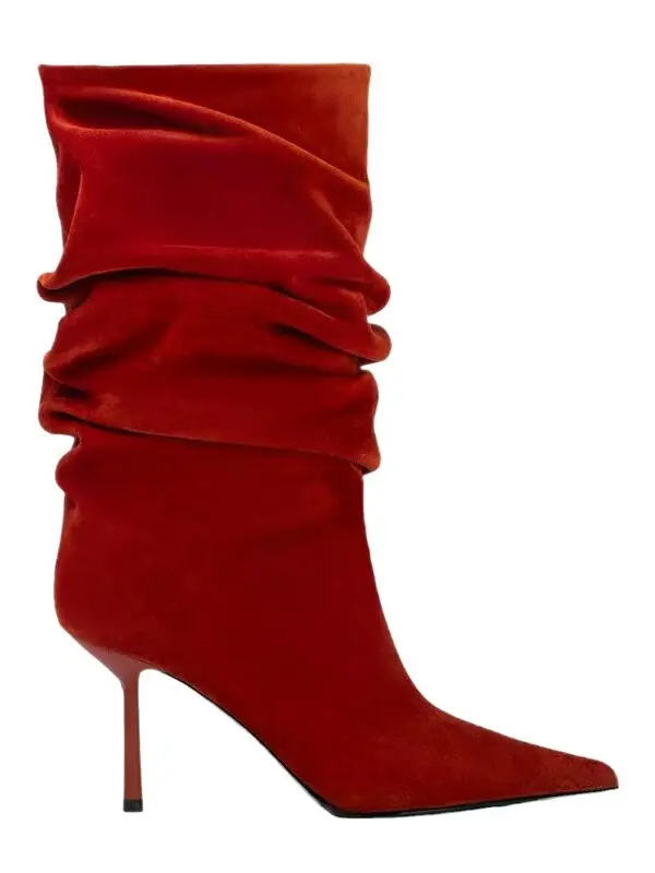 LE SILLA Bella Slouchy Ankle Boots - Orange