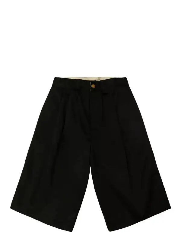 WILLY CHAVARRIA Borracho Pleated Wide-leg Shorts - Black