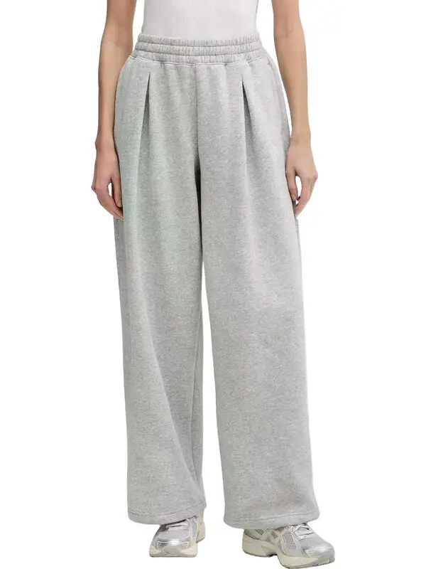 Under Armour Rival Fleece Script Pleated Wide-leg Track Pants - Grey