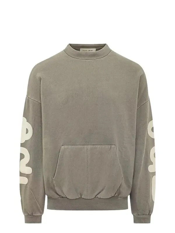 Fear Of God 90s Pigment Dye Cotton Fleece Sweatshirt - Grey