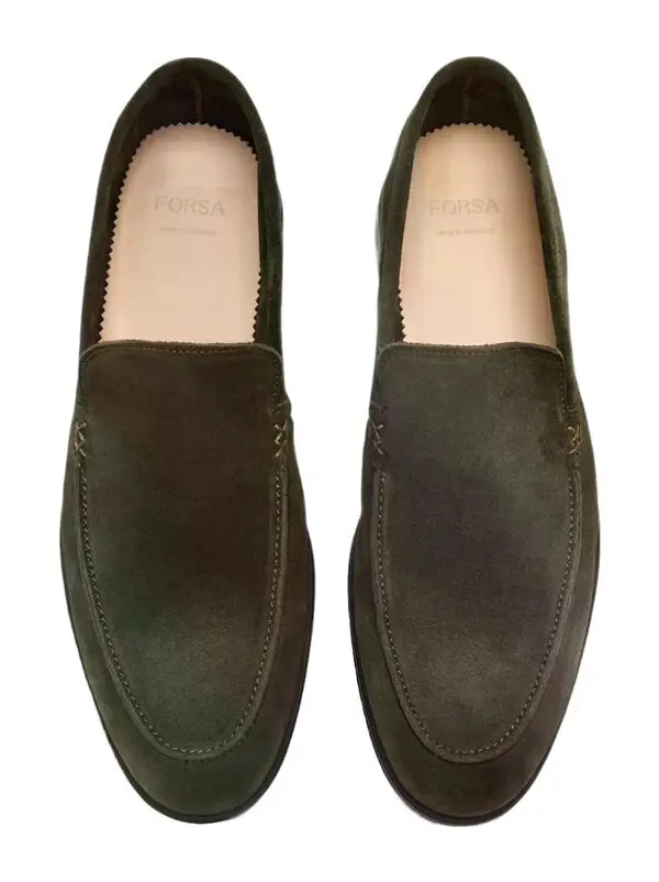 FORSA Austin Suede Loafers - Green