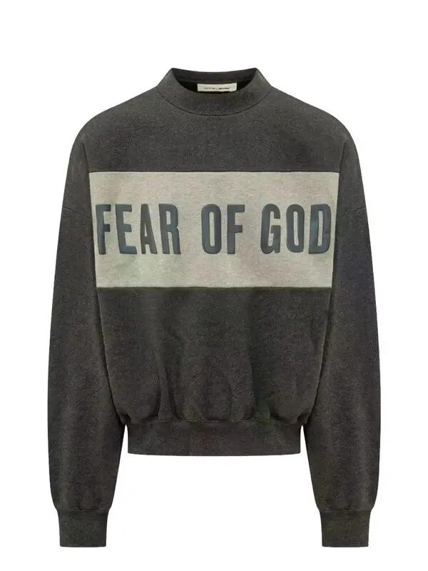 Fear Of God Cropped Relaxed Panelled Sweatshirt - Grey