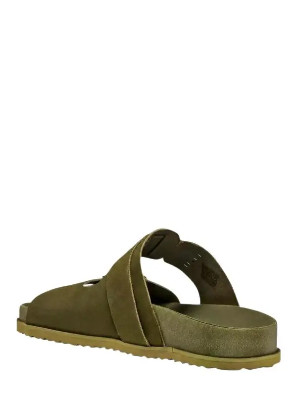 Geox Parnaiba Buckled Suede Sandals - Green