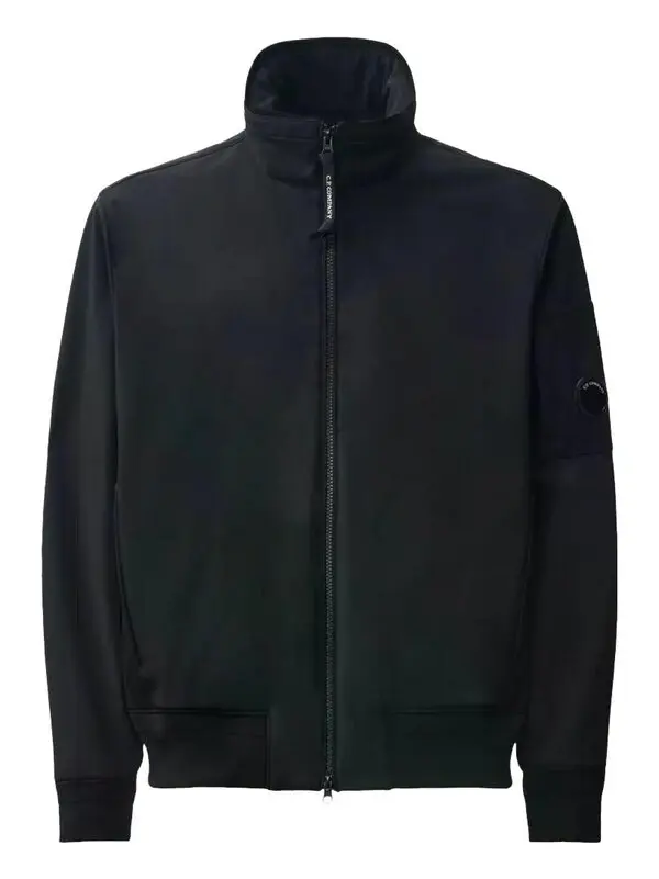 C.P. COMPANY Zip-up Jacket With Signature Lens Detail - Black