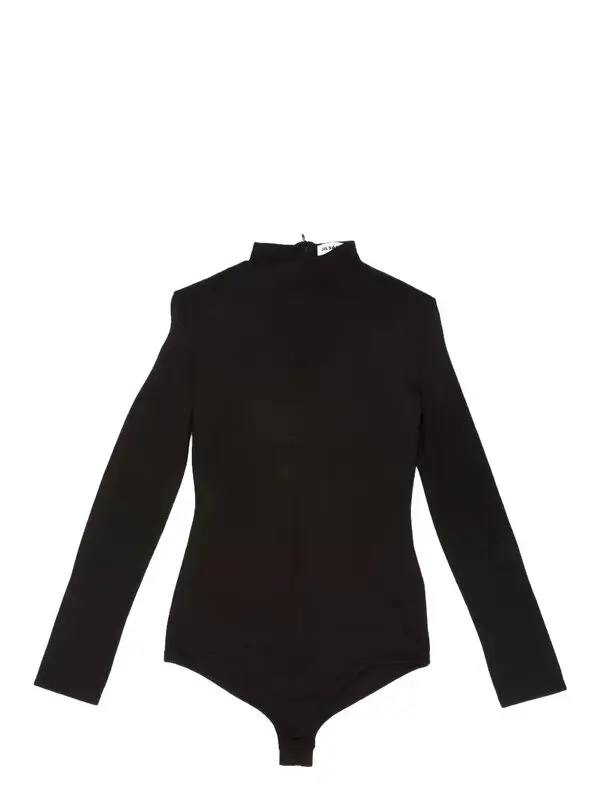 JIL SANDER High-neck Long-sleeve Bodysuit - Black