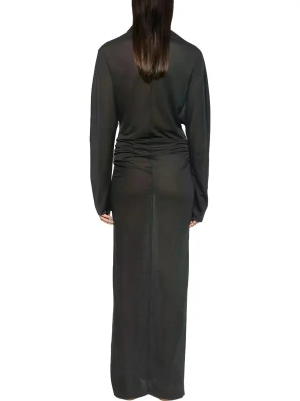 Soeur Lola Ruched Maxi Dress - Grey