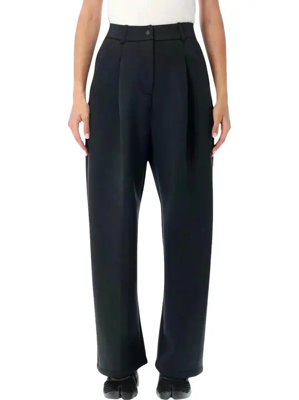 Nike Pleated Straight-leg Trousers - Black