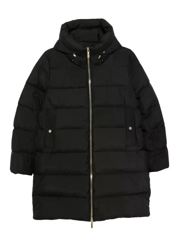 MOORER Klie Quilted Hooded Coat - Black