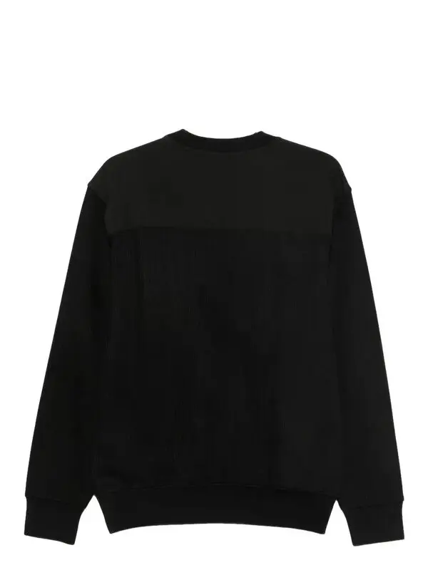 BOSS Ribbed Knit Chest Pocket Sweater - Black