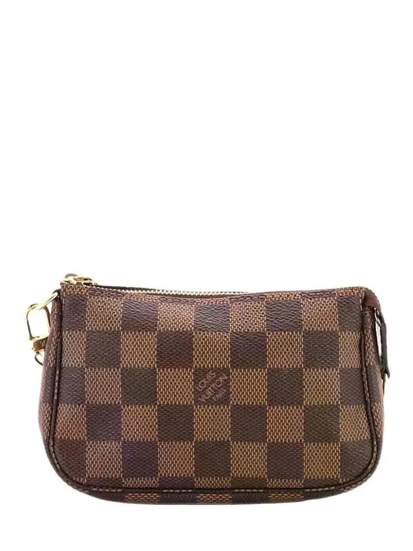 LOUIS VUITTON Pochette Accessoires Damier Mini Clutch Bag - Brown