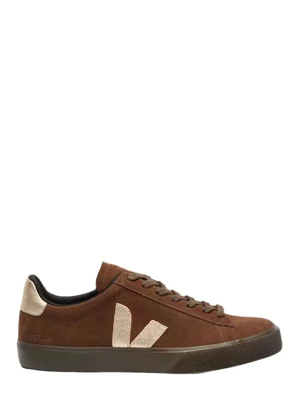 VEJA Campo Suede Walnut Platine Eagle Sneakers - Brown