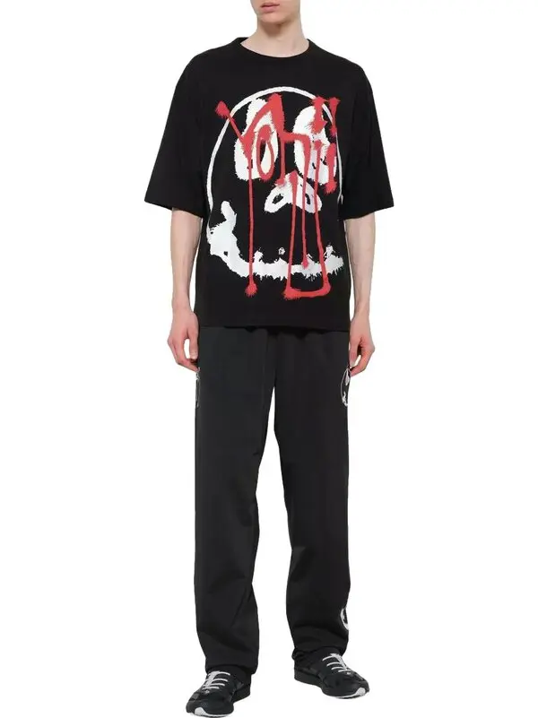Y3 Skull Graphic T-shirt In /red - Black