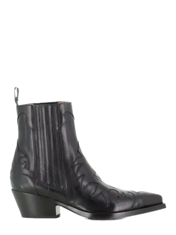 Sartore Pointed Toe Chelsea Boots - Black