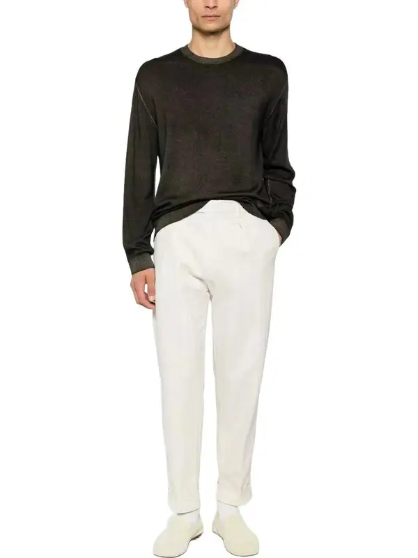 Emporio Armani Ribbed-trim Wool Sweater - Green