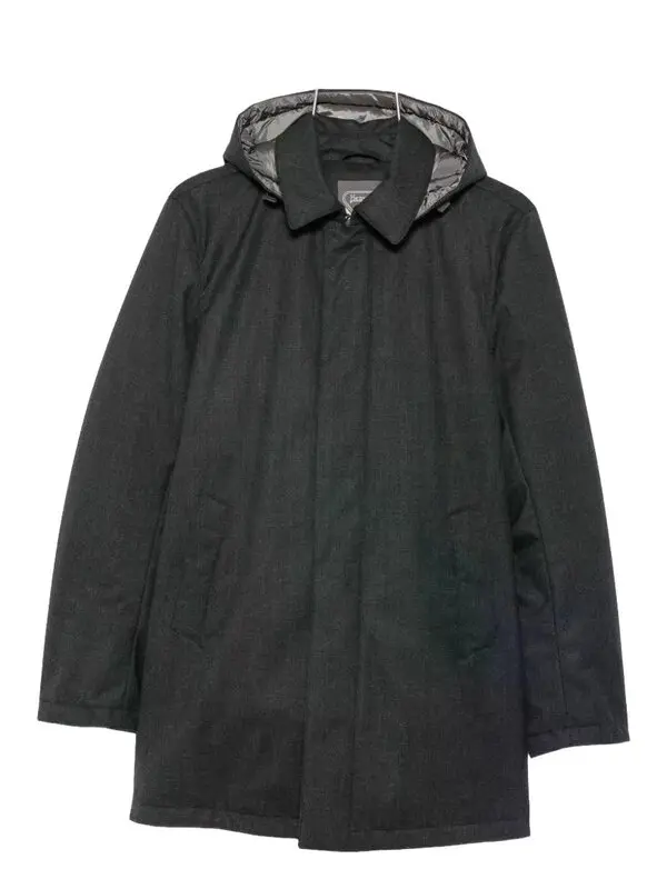 Herno Hooded Padded Coat - Grey