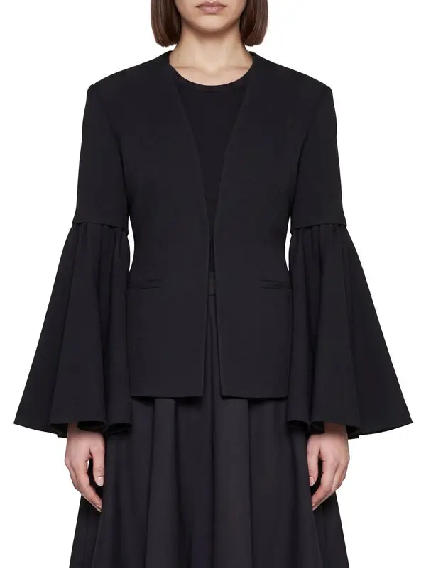 Jacquemus Flared Sleeve Blazer - Black