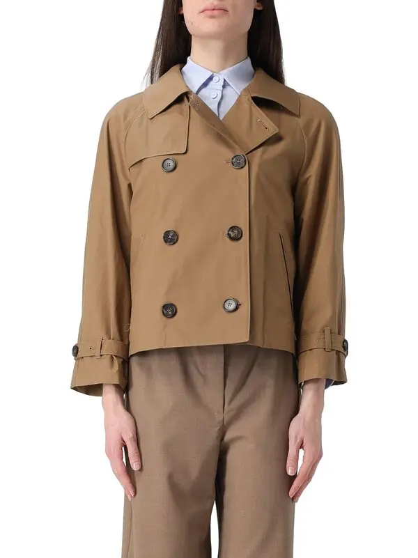 Max Mara Double-breasted Cotton Blend Trench Coat - Brown