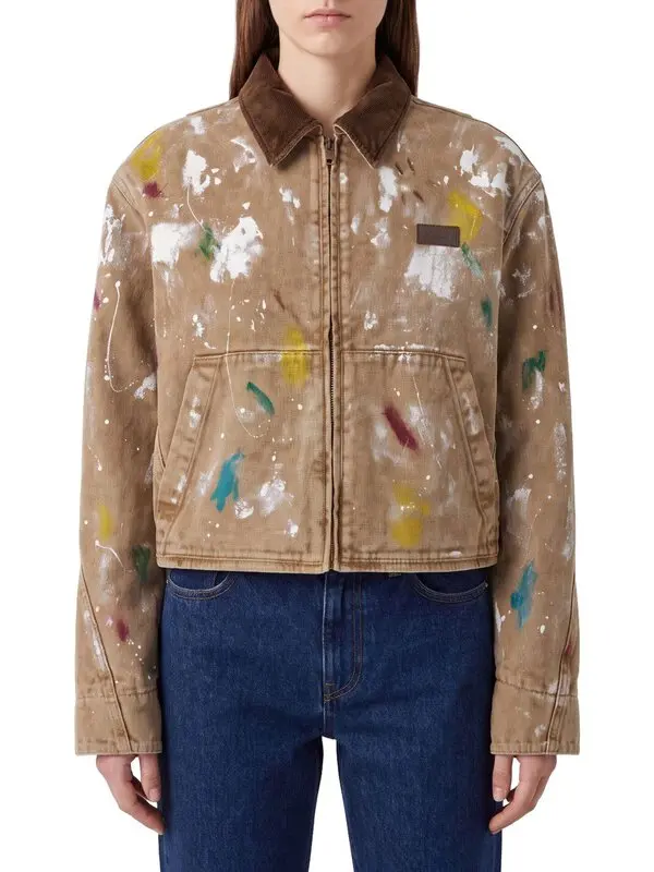 Moschino Printed Cropped Jacket - Multicolor